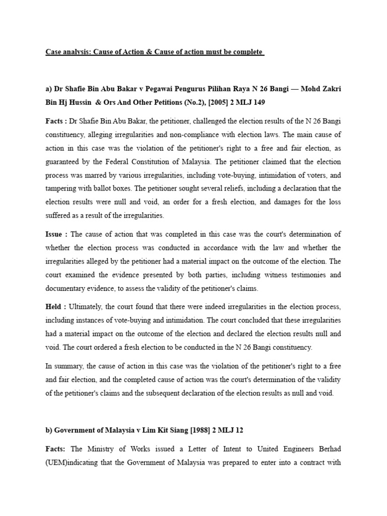 Case Analysis Civil Procedure | PDF | Law