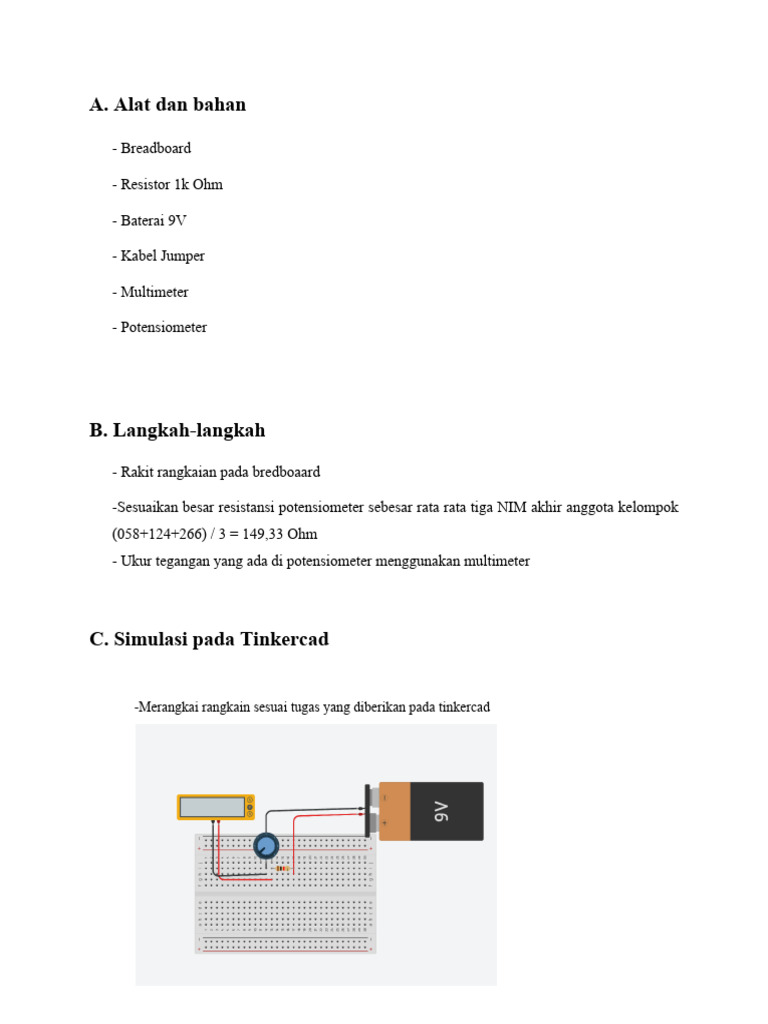 Laporan Tubes Rangkaian Listrik Kelompok 8 | PDF