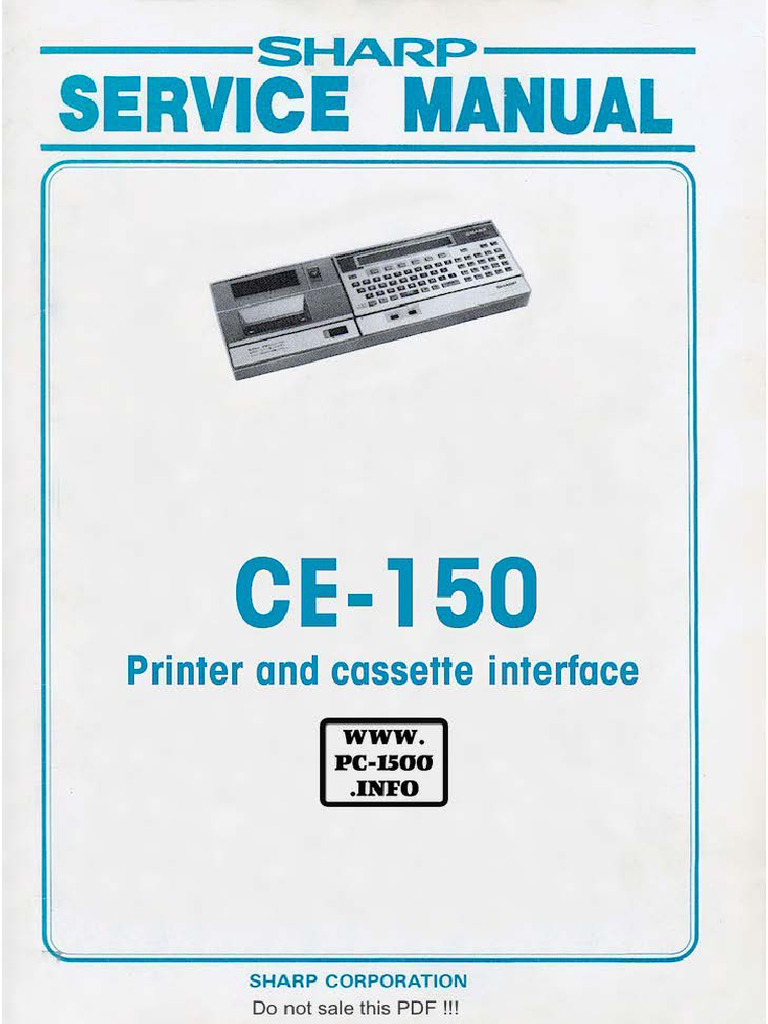 CE-150 Service Manual-Printer and Cassette | PDF | Electrical Network ...