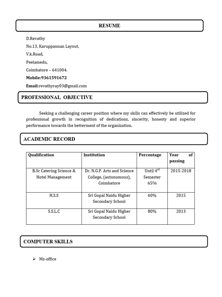 Rev Resume New | PDF