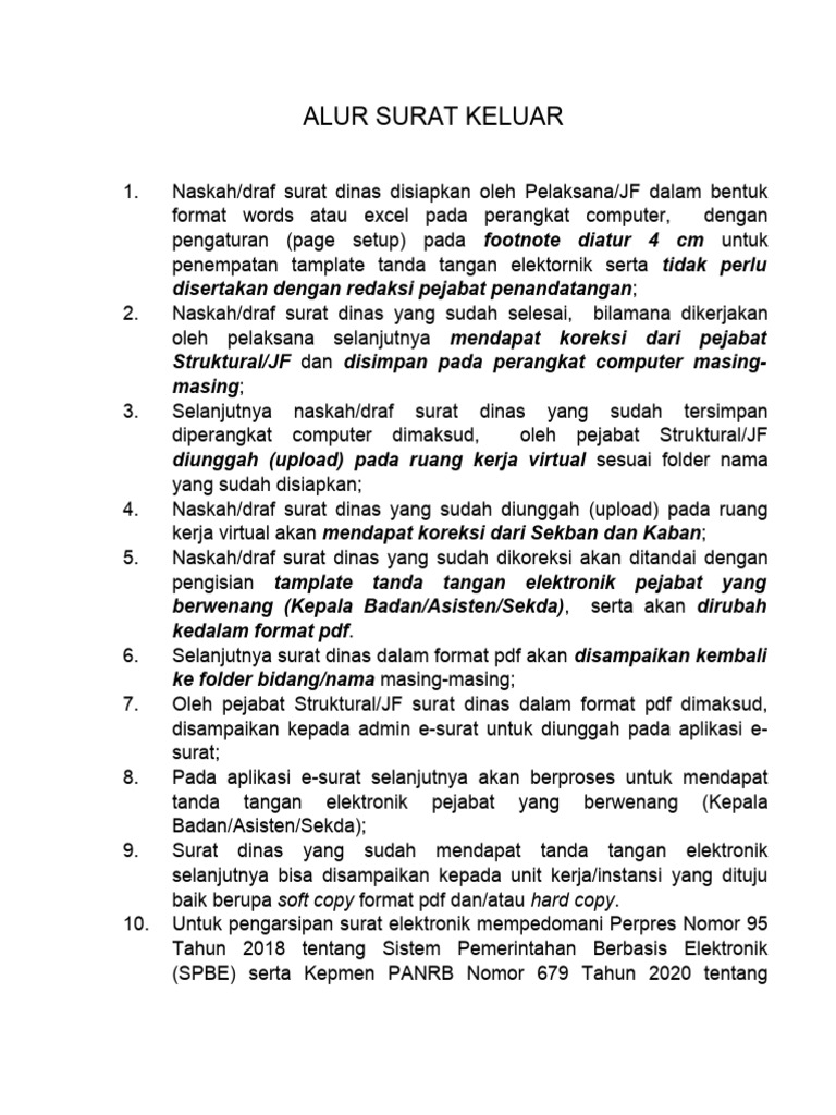 Alur Surat Keluar | PDF