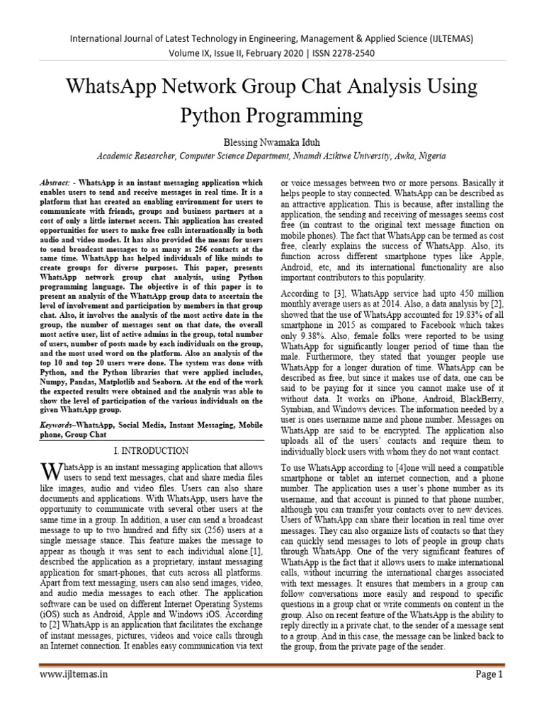 Research 3 | PDF | Instant Messaging | Information And Communications Technology