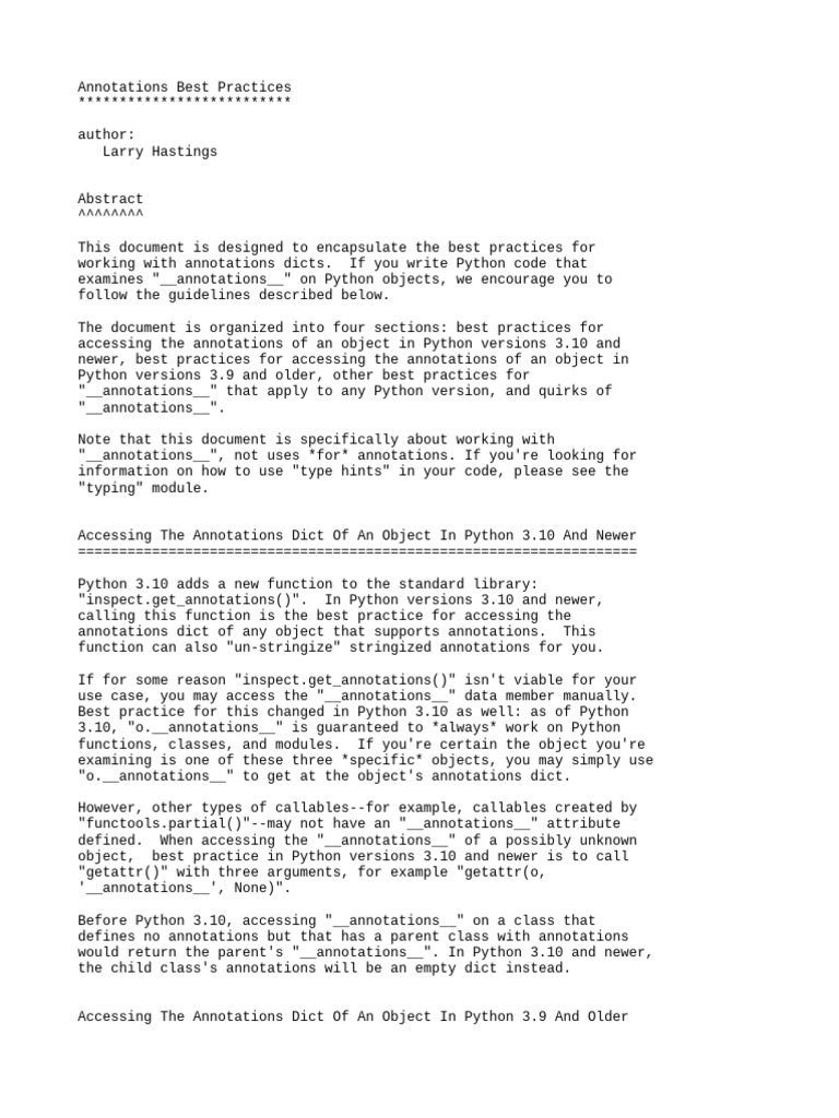 Python Annotations Pdf Python Programming Language Inheritance Object Oriented Programming 2015