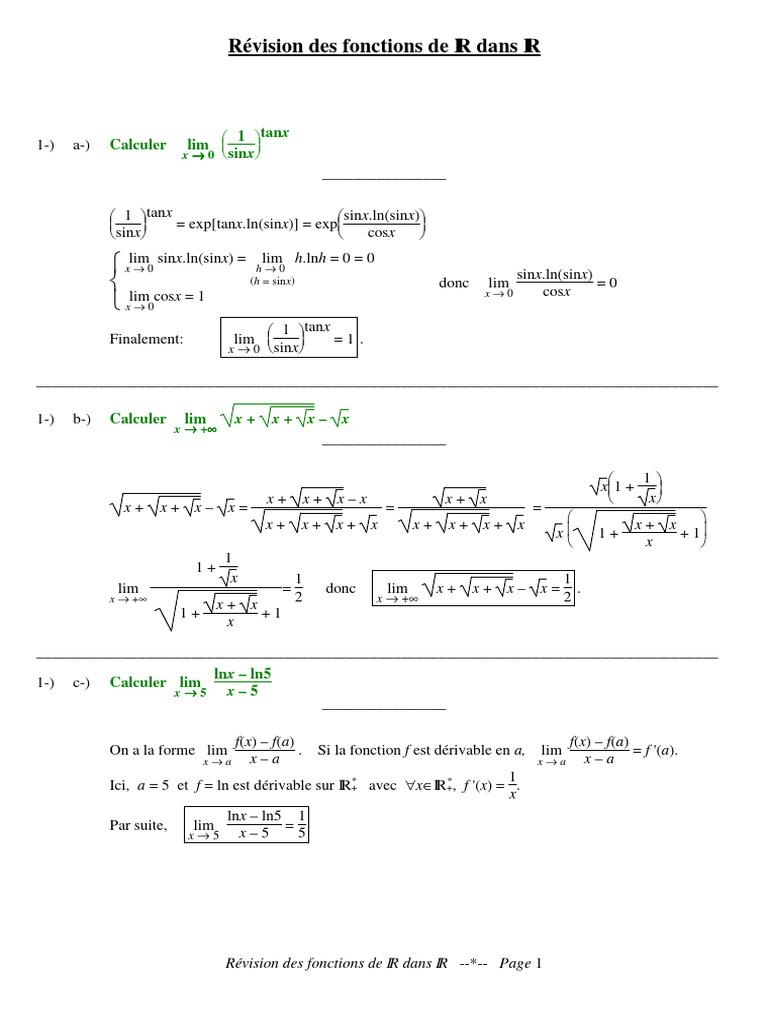 02 C Fonctions de R Dans R | PDF