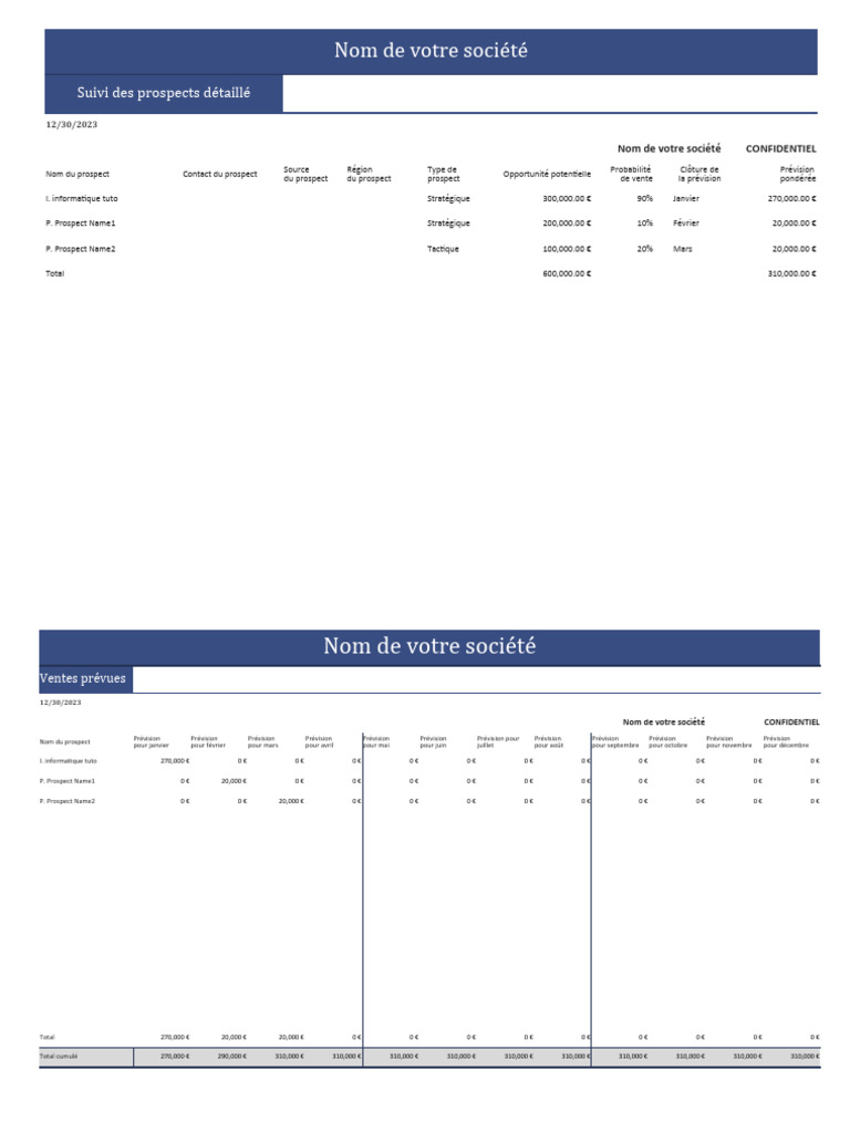 Fichier Prospection Excel | PDF