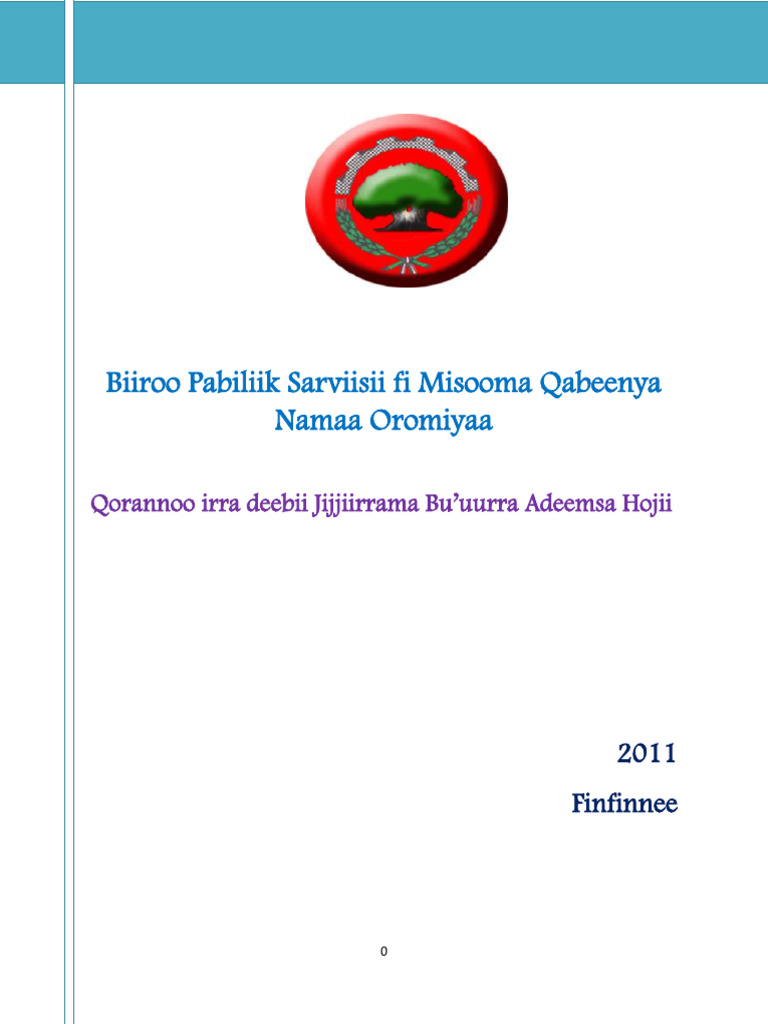 Manuwaalii JBAH Fi Gahee Hojii | PDF