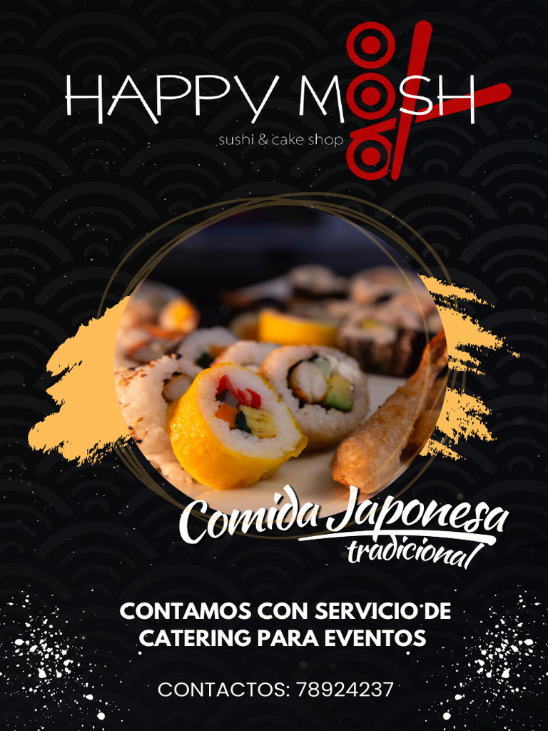 Menu Happy Mosh Potosi | Descargar gratis PDF | Sushi | Cocina japonesa