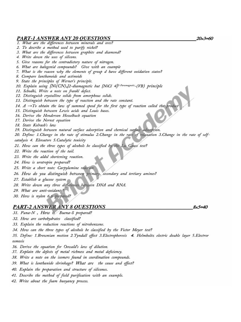 12 Most Expected Questions em | PDF