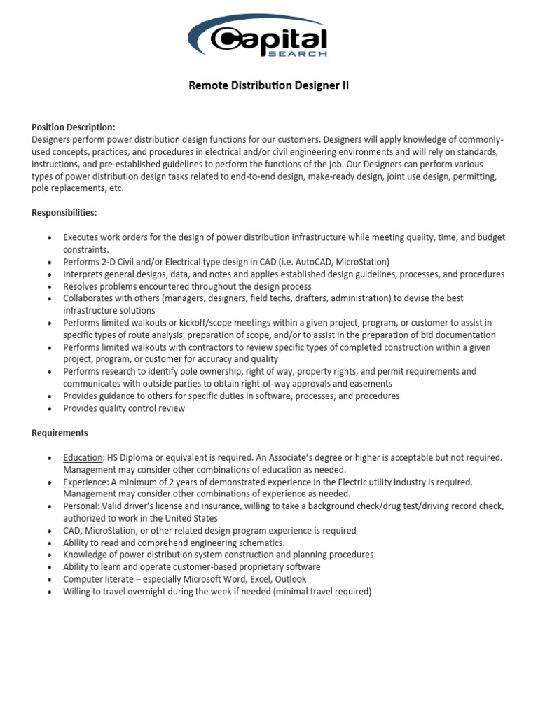 Remote Distribution Designer II | PDF | Engineering | Software