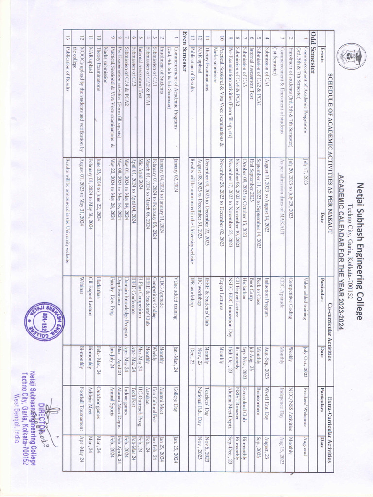 2023-24 Academic Calendar | PDF