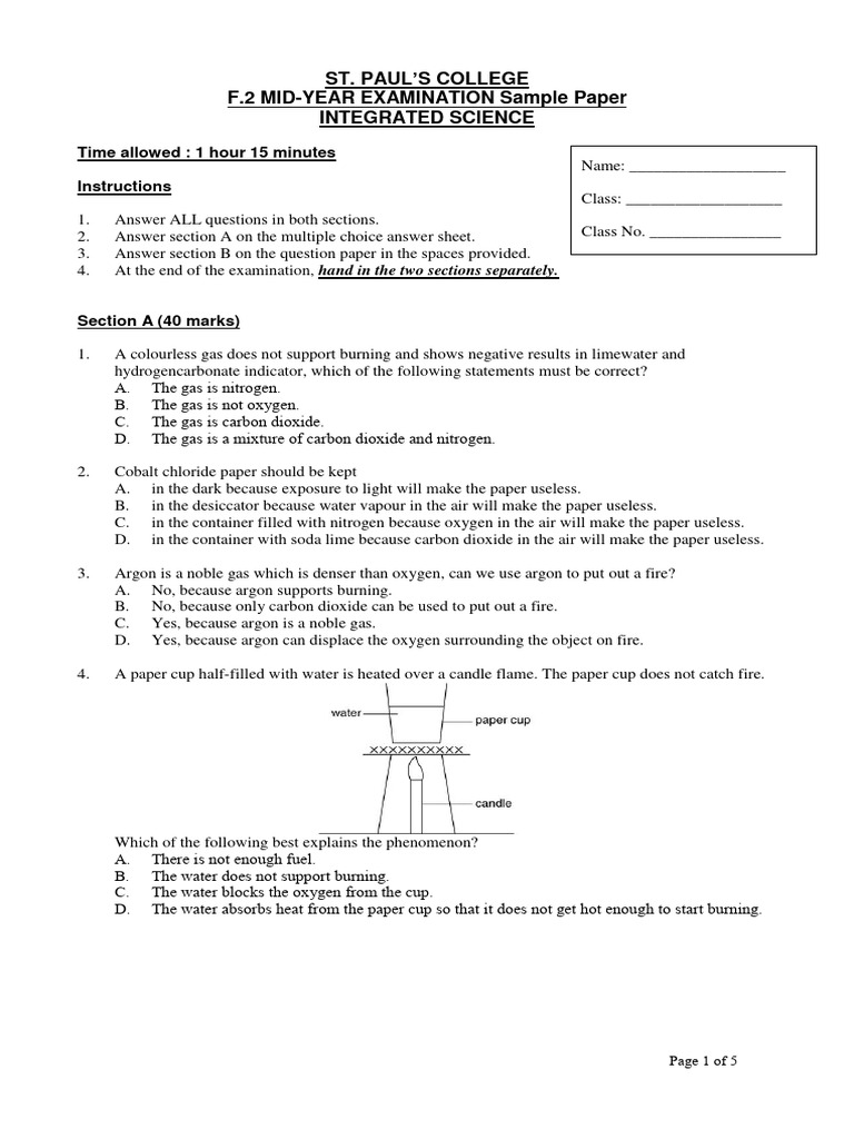 F2 Midyear Sample Paper MC | PDF | Ac Power Plugs And Sockets ...
