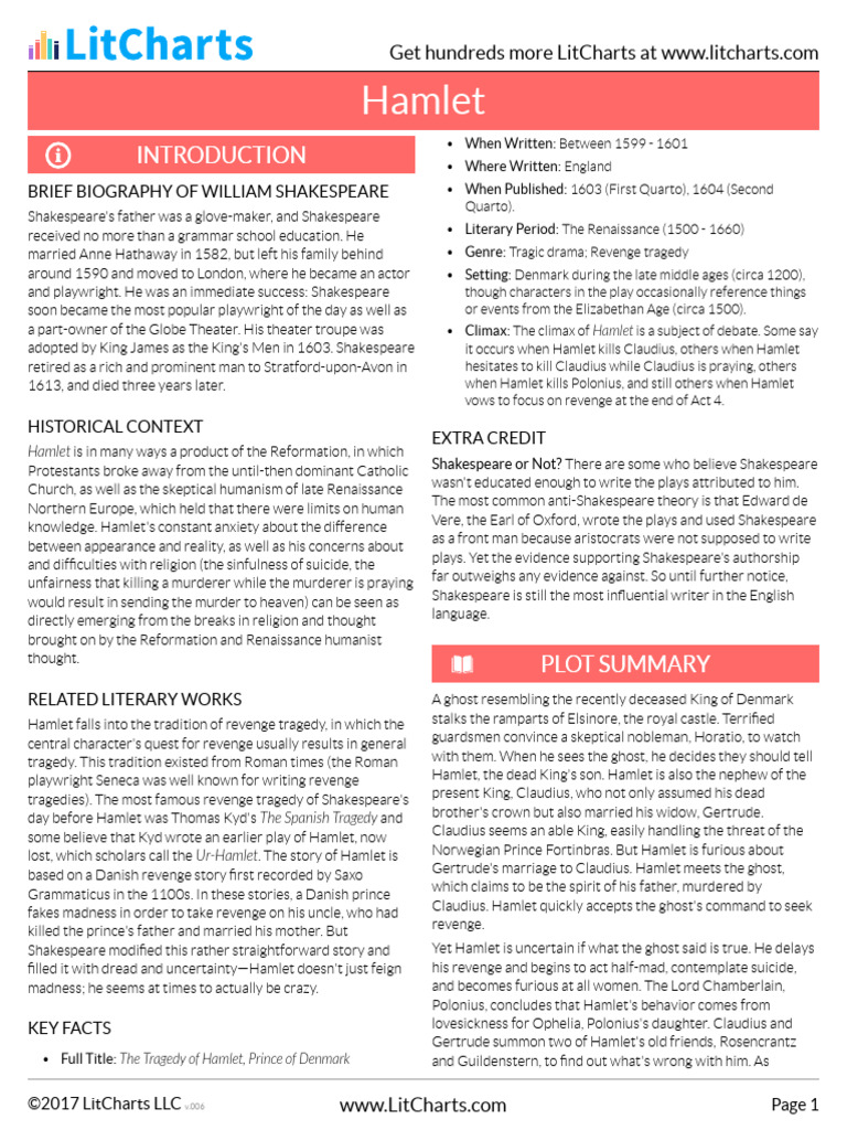 Shakespeare's Hamlet Overview | PDF | Hamlet