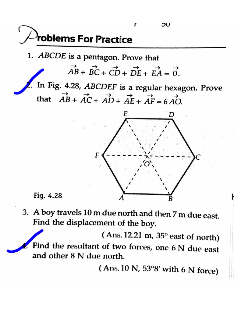 Practice Problems - Motion in Two Dimension | PDF
