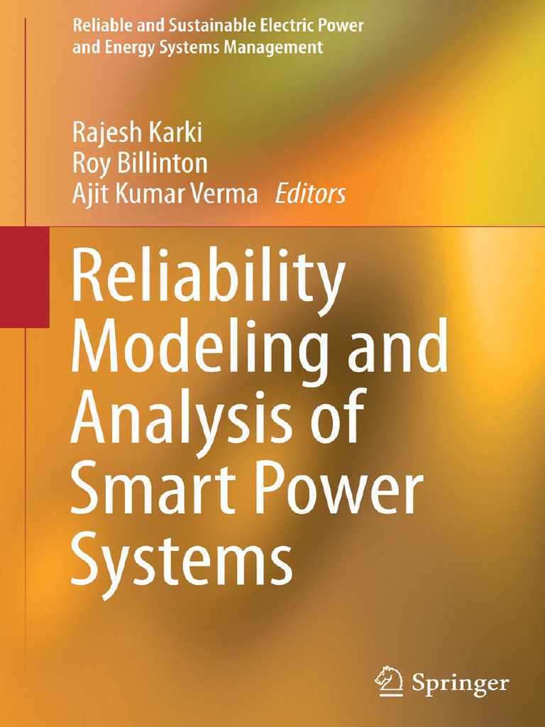 Reliability Modeling And Analysis Of Smart Power Systems Pdf