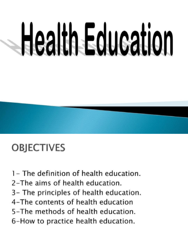 Health Education | PDF