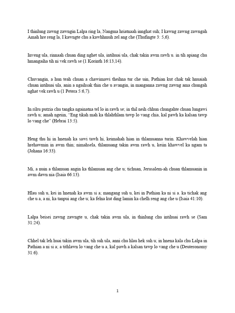 2024 Kum Thar Bible Chang | PDF