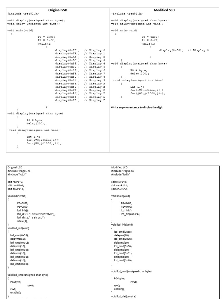 Modified 8051 Programs | PDF | Computer Science | Theory Of Computation
