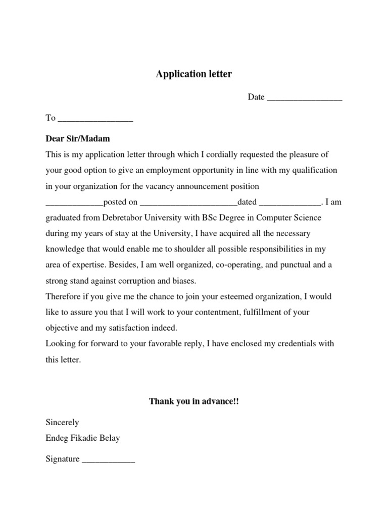 Application for Computer Science Position | PDF