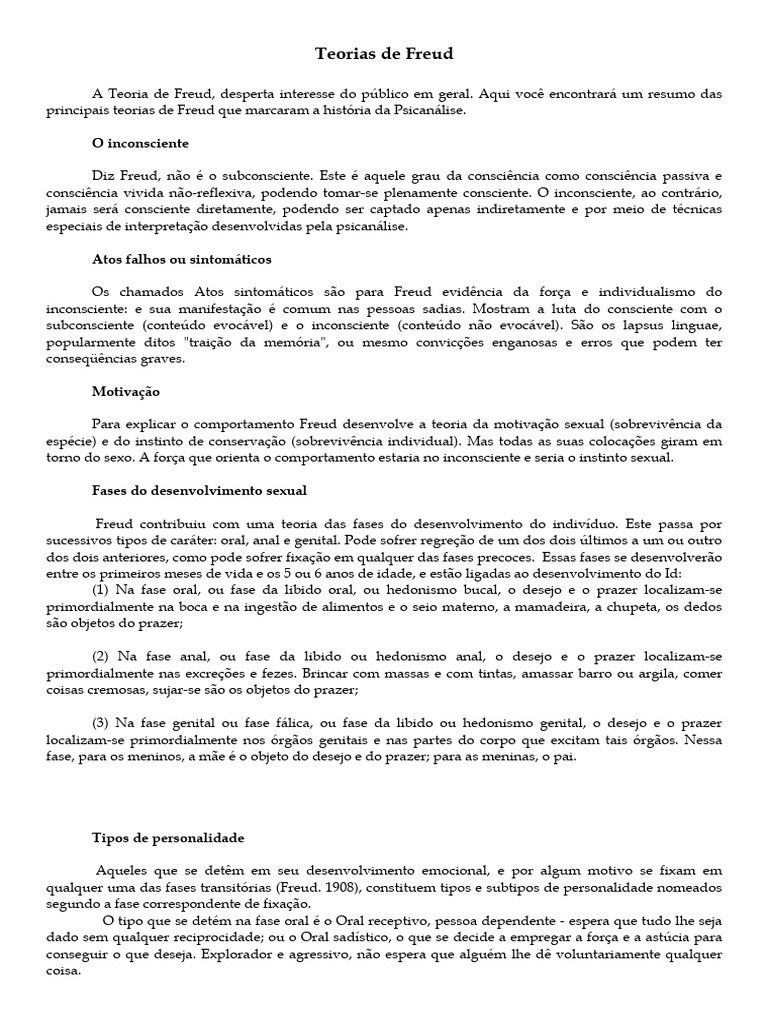Freud e Suas Teorias | PDF