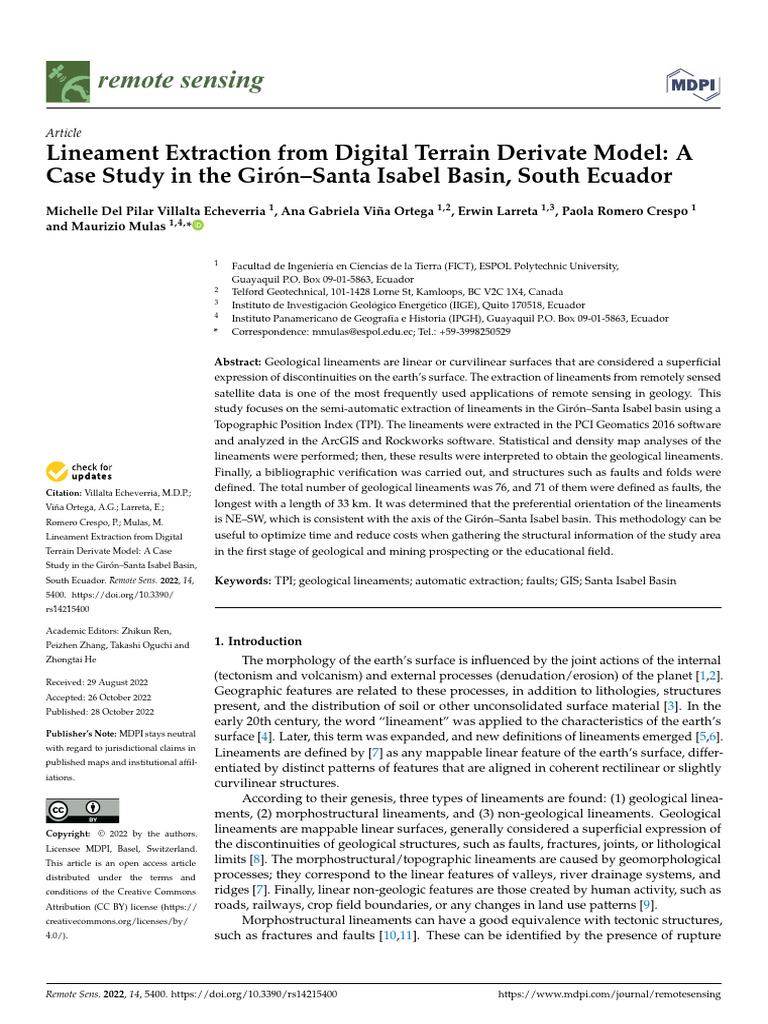 Lineament Extraction From Digital Terrain Derivate Model A Pdf Topography Fault Geology