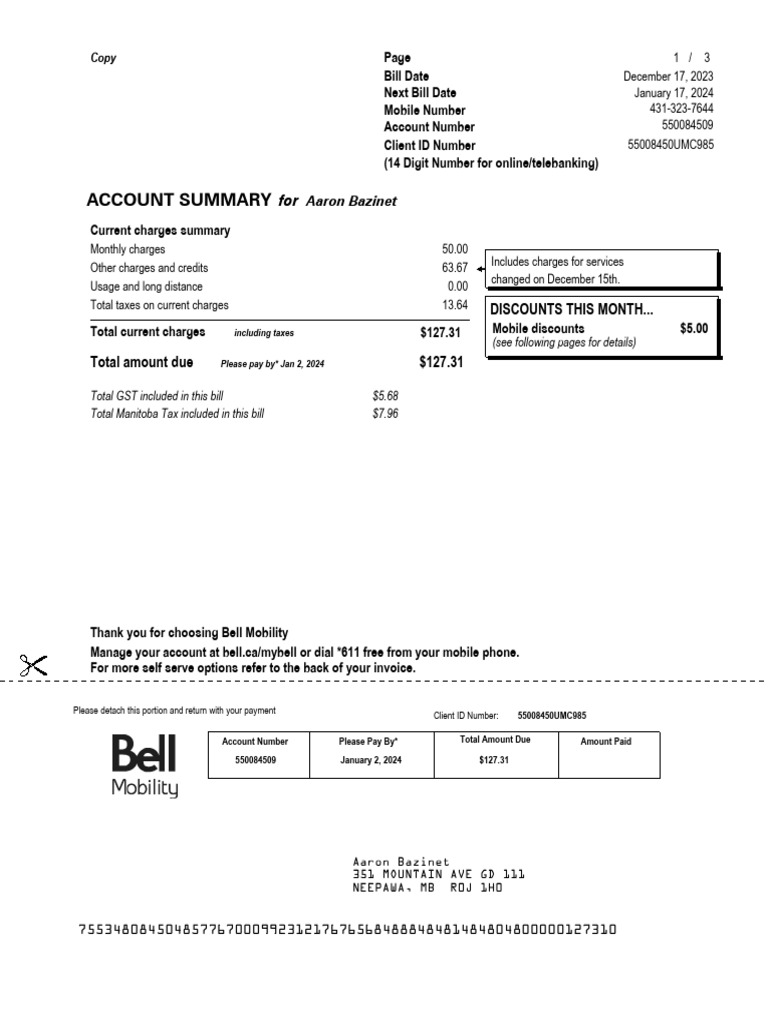 Used Bell | PDF | Payments | Cheque