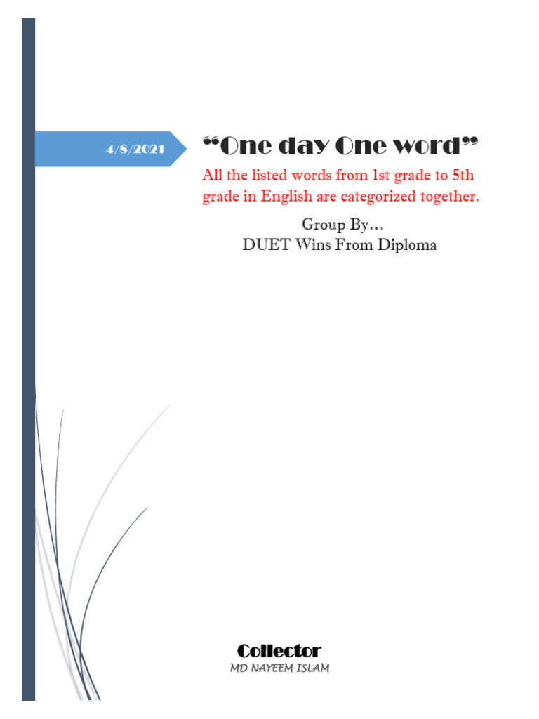 One Day One Word | PDF