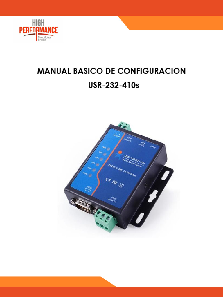Configuración USR-232-410s Manual | PDF