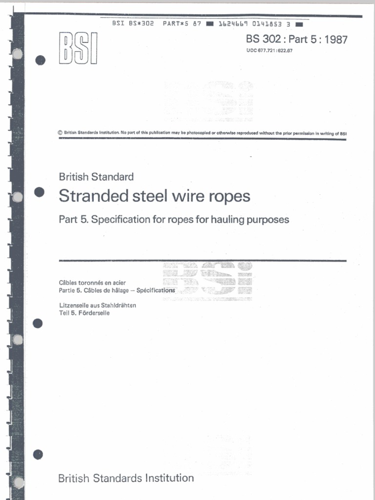 BS 302 PT5 1987 - Hauling Purposes | PDF