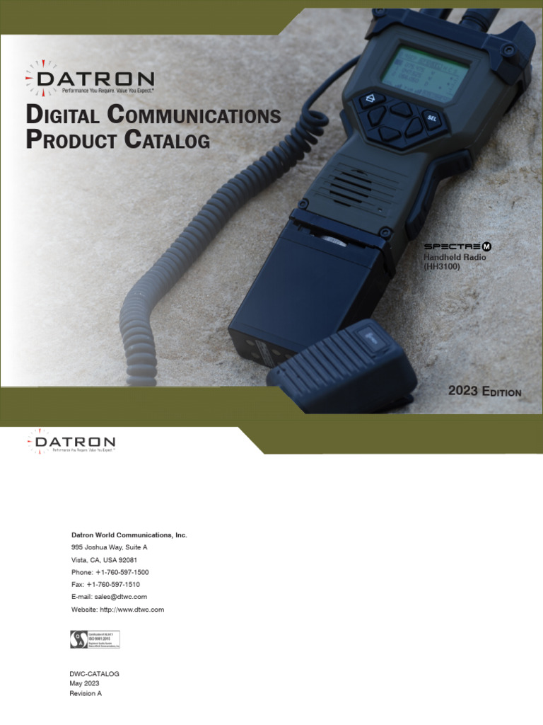 Datron Product Catalog - 2023 | PDF | Business | Technology & Engineering