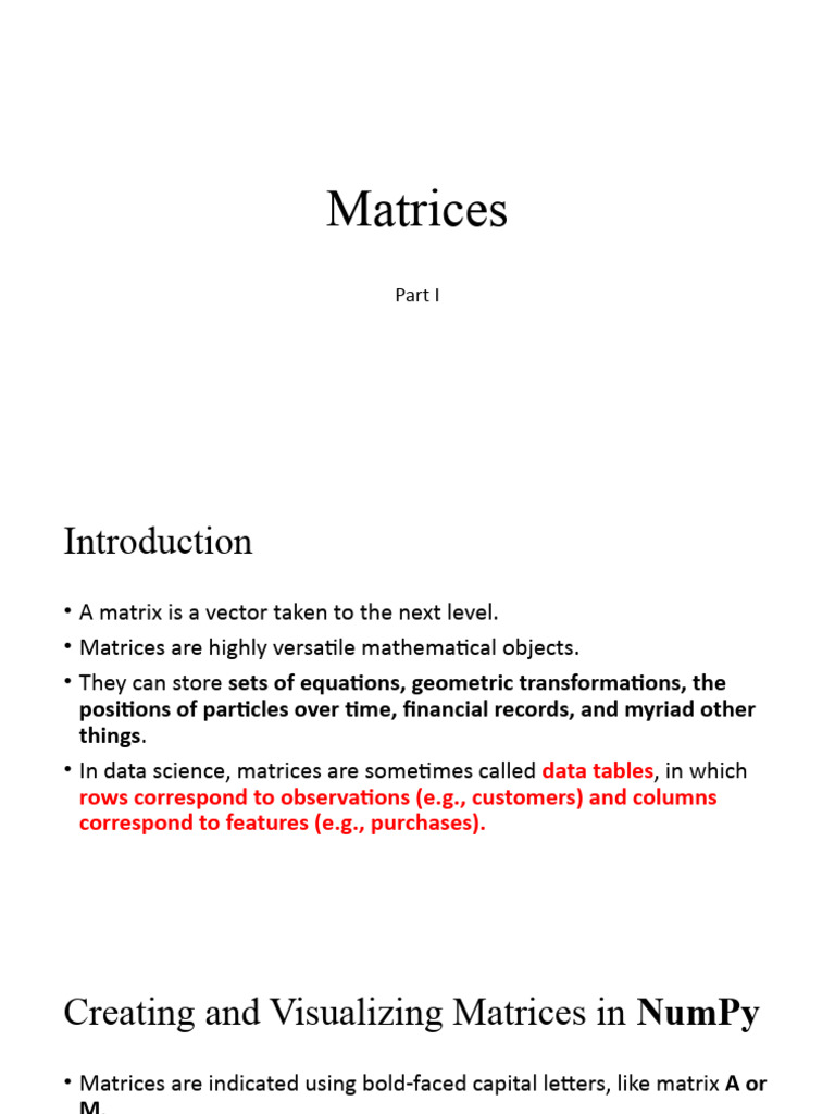 Matrices | Download Free PDF | Matrix (Mathematics) | Linear Map