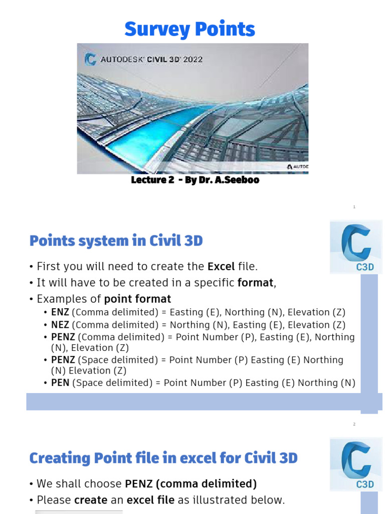 Civil 3D Point Management Guide | PDF