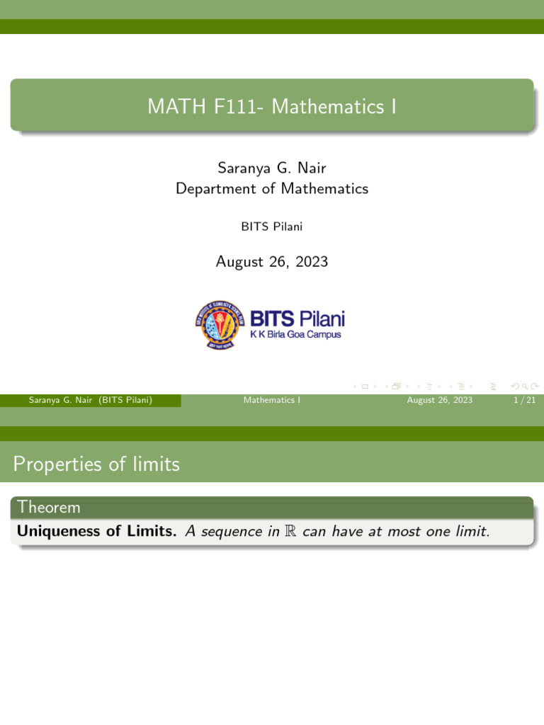 Lec 6 and 7 - Sequences | PDF | Mathematical Proof | Logic