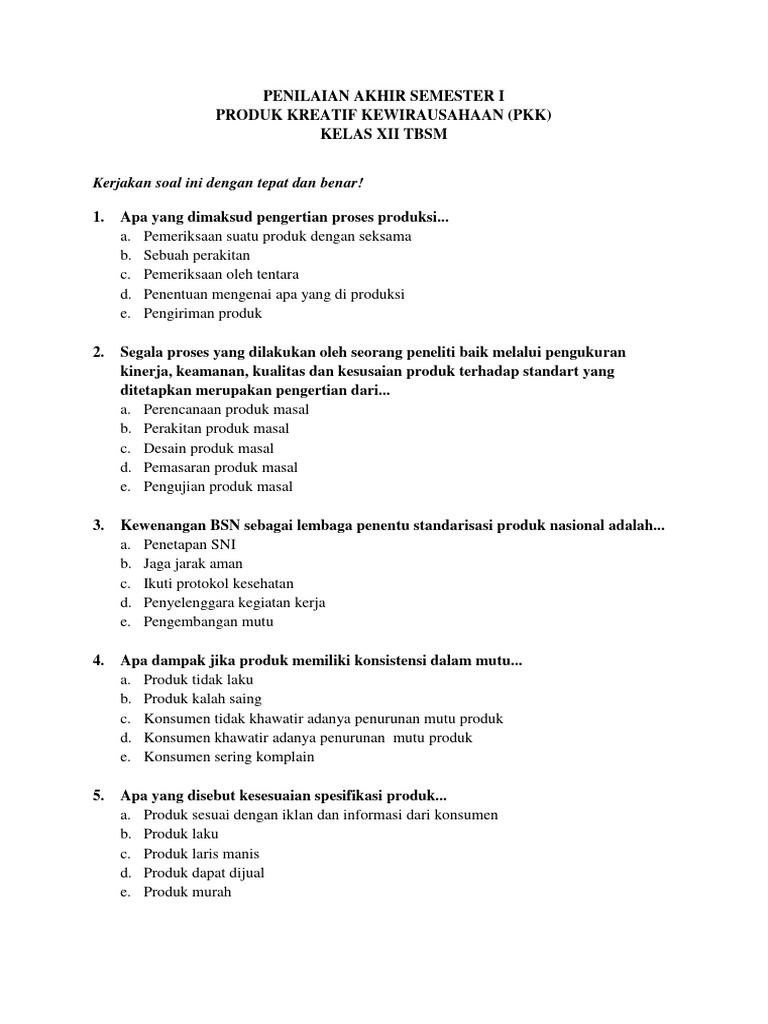 PAS PKK 12 (Genap) | PDF | Seni