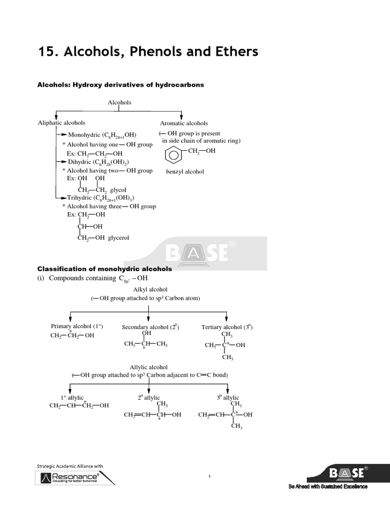 15-Alcohols, Phenols and Ethers | PDF
