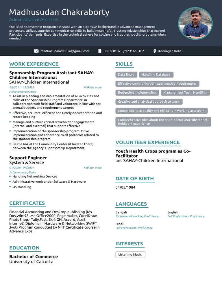 Madhusudan's Resume | PDF | Information Technology | Computing