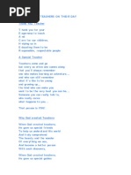 Teachers Poem | PDF | Love | Psychology