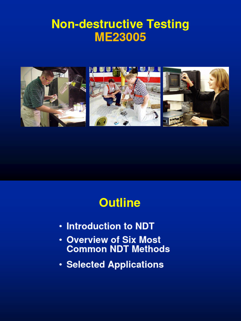 Non-Destructive Testing | PDF