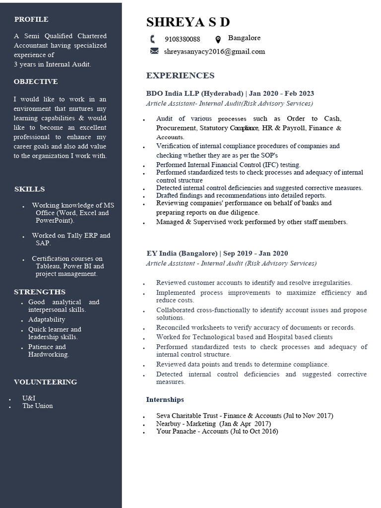 Shreya - Updated Resume | PDF