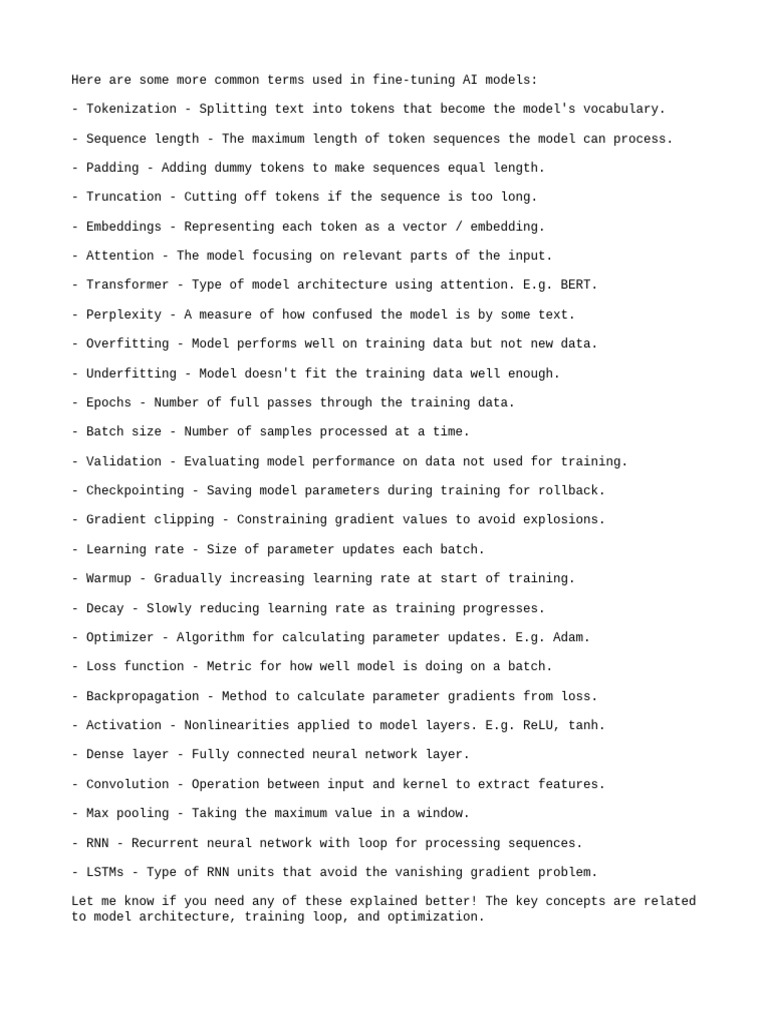 Common ML Terms | PDF