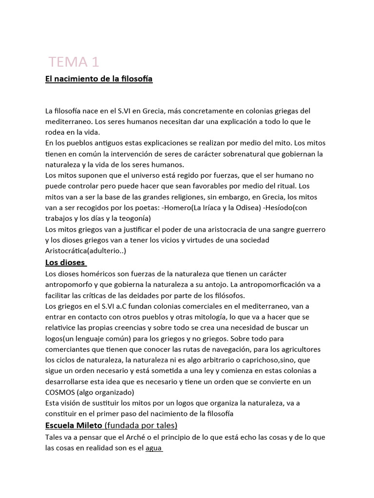 Historia de La Filosofia 2 Bach | PDF | Platón | Aristóteles