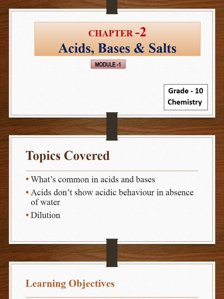 Acids, Bases and Salts - Module No 3 | PDF
