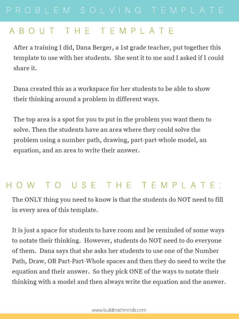 Problem Solving Sheet | PDF