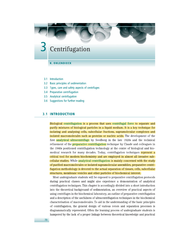Centrifugation | PDF