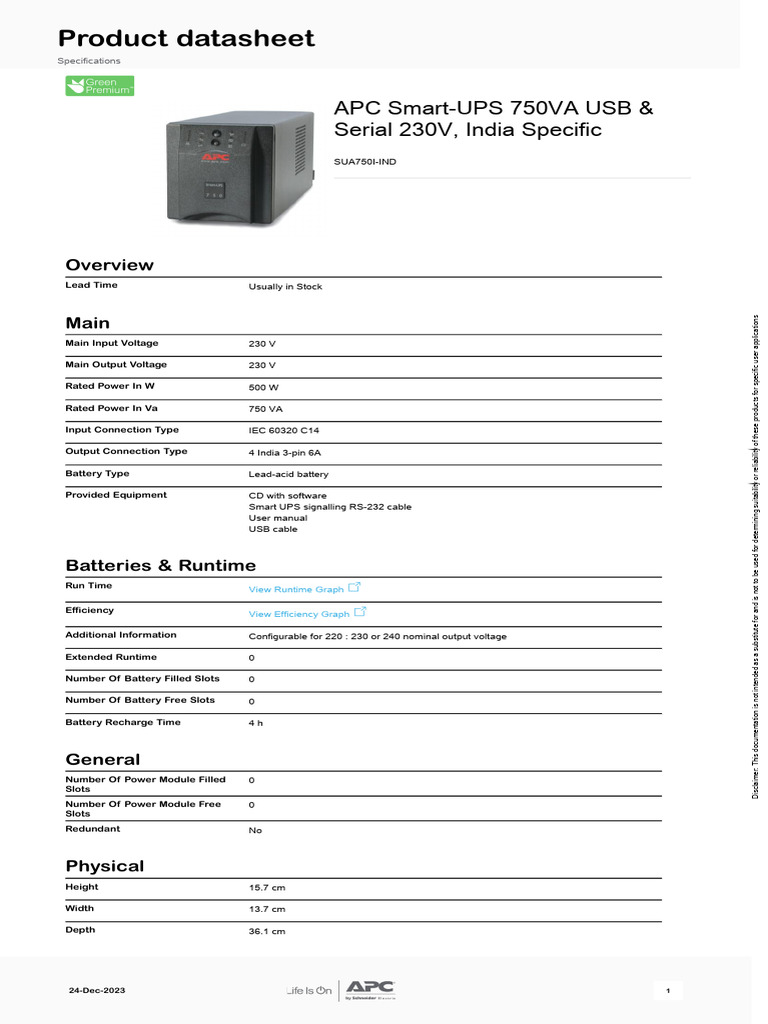 Apc Smartups Suabx-Ind | PDF