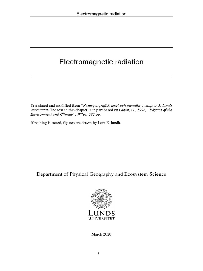 Electromagnetic Radiation - 2020 | PDF