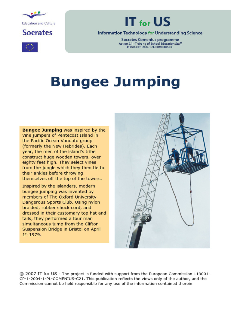 Physics of Bungee Jumping Explained | PDF | Force | Acceleration