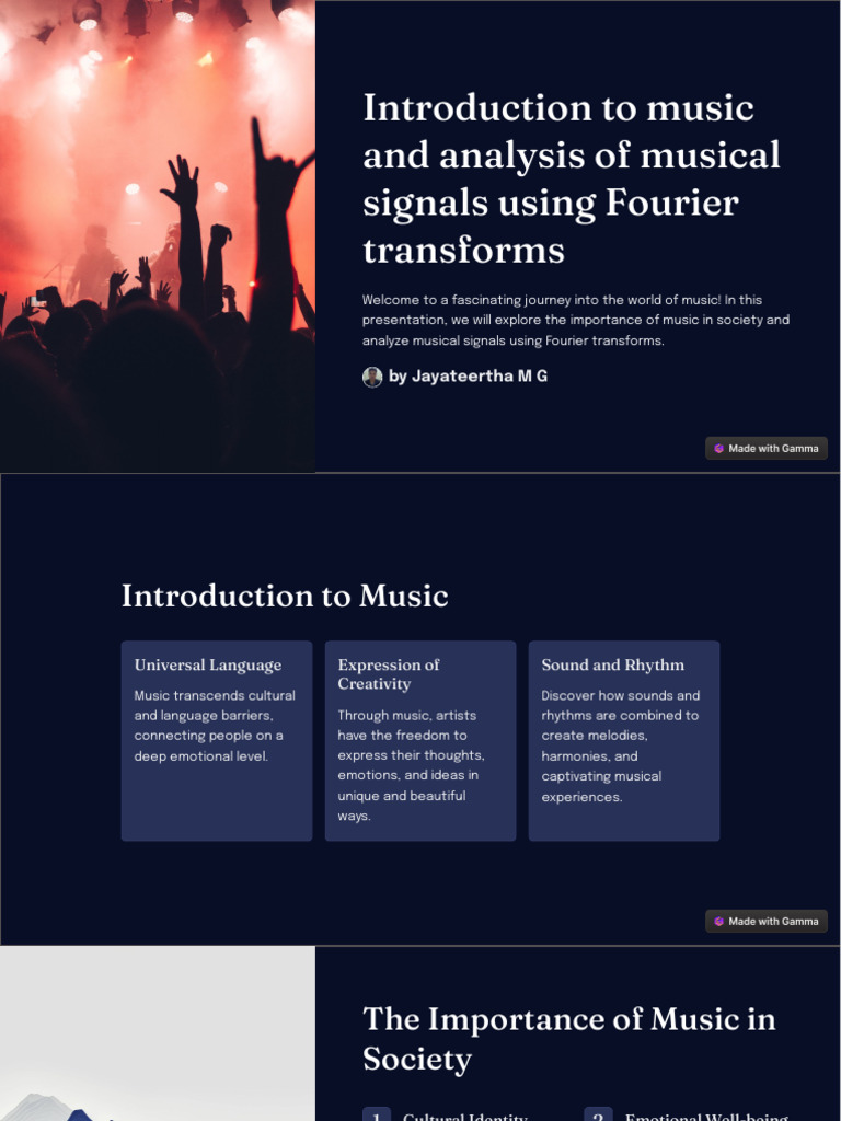 Introduction To Music and Analysis of Musical Signals Using Fourier ...