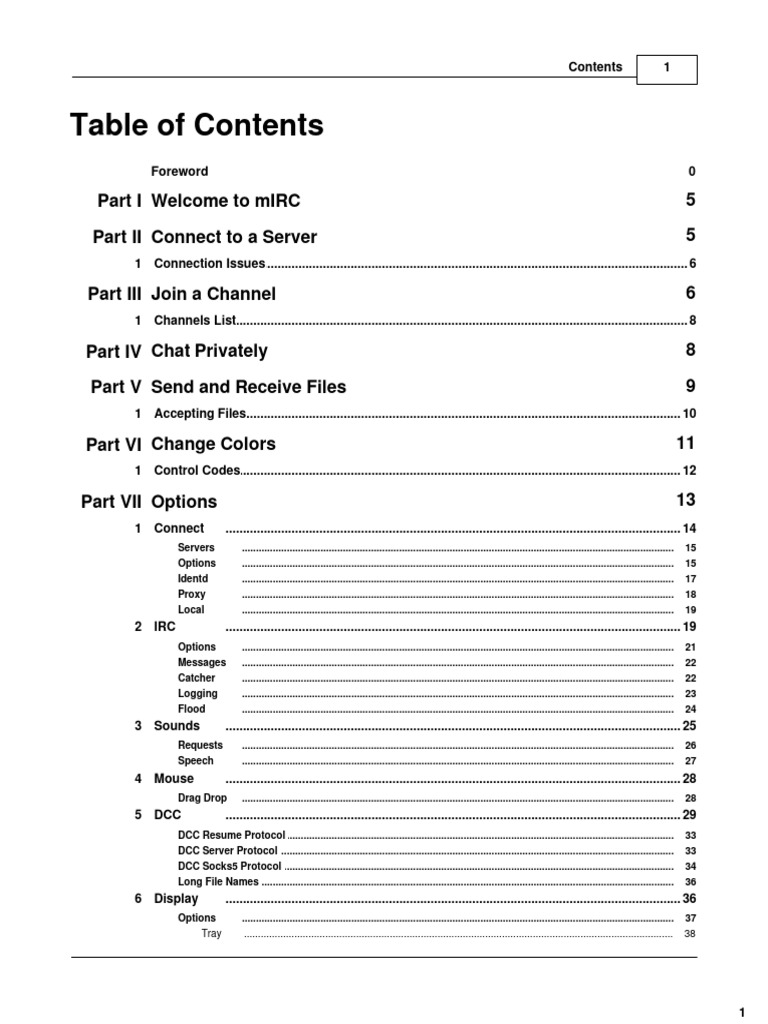 mIRC User Guide and Features | PDF