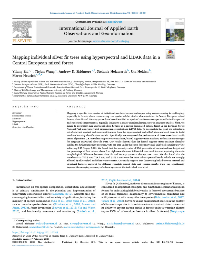Shi Et Al 2021 | PDF | Lidar | Support Vector Machine Shi Et Al 2021 | PDF | Lidar | Support Vector Machine