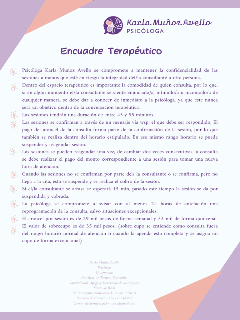 Encuadre Terapeutico-1 | PDF